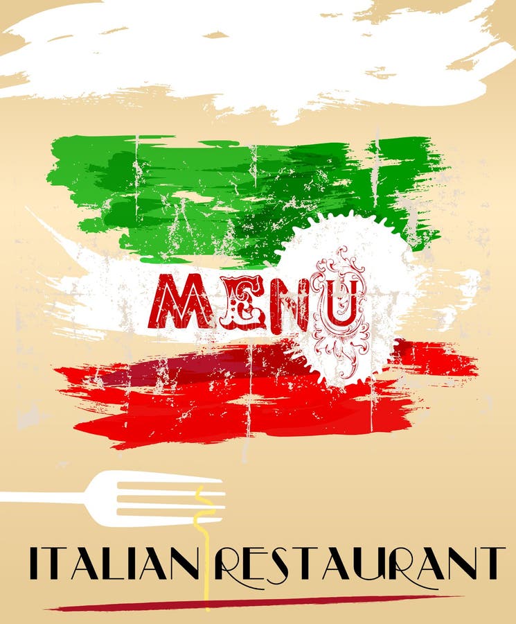 Menu Pour Le Restaurant Italien, Illustration de Vecteur - Illustration ...