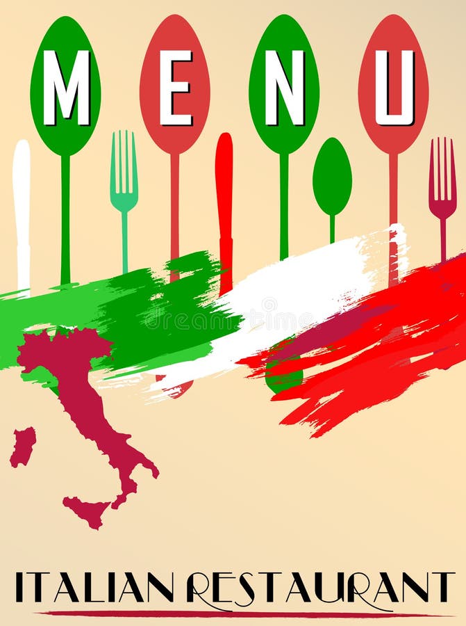 Menu Pour Le Restaurant Italien, Illustration de Vecteur - Illustration ...