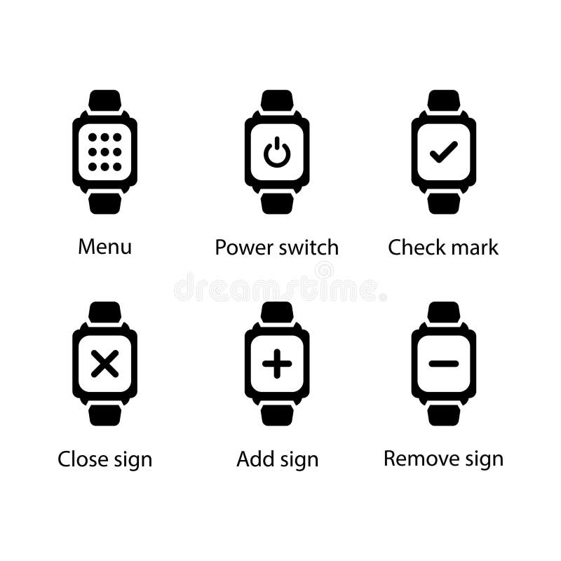 Menu, Power Switch, Check Mark, Close Sign, Add Sign, Remove Sign, Icon ...