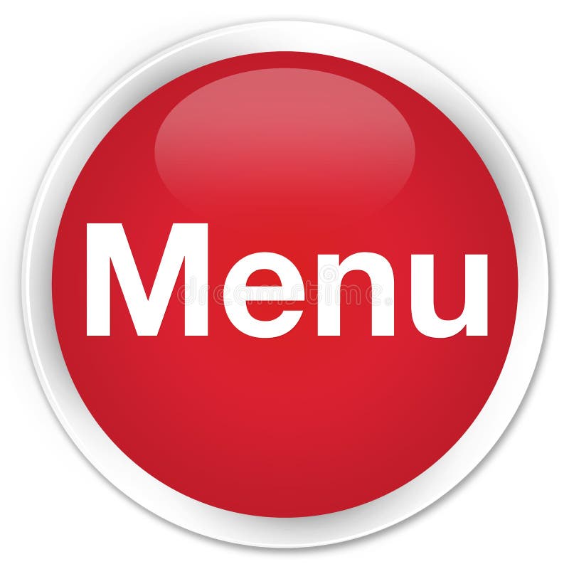 Menu Premium Red Round Button Stock Illustration - Illustration of menu ...