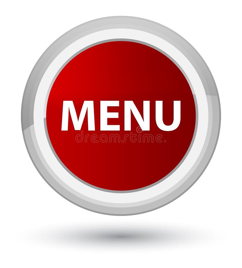 Menu Prime Red Round Button Stock Illustration - Illustration of text ...
