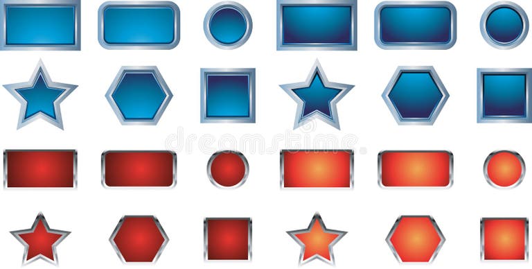 Menu Rectangles, Buttons and Web Elements Stock Vector - Illustration ...