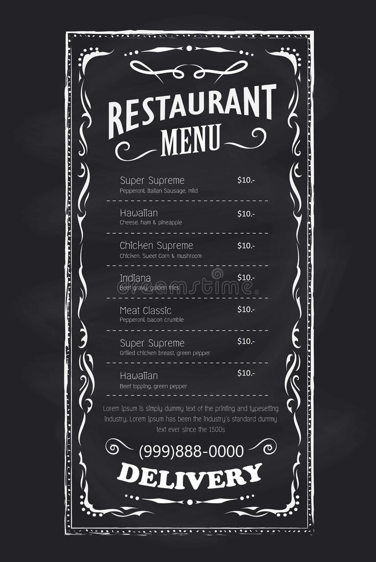 Menu Frame Stock Illustrations – 161,356 Menu Frame Stock Illustrations ...