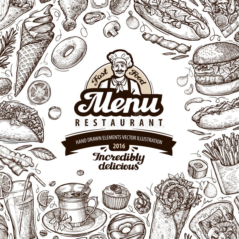 Restaurant, Cafe Vector Logo. Menu, Dish, Food or Cook, Chef Icon Stock ...