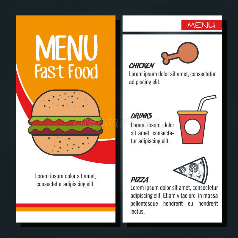 Menu restaurant design stock illustration. Illustration of eps10 - 71179928