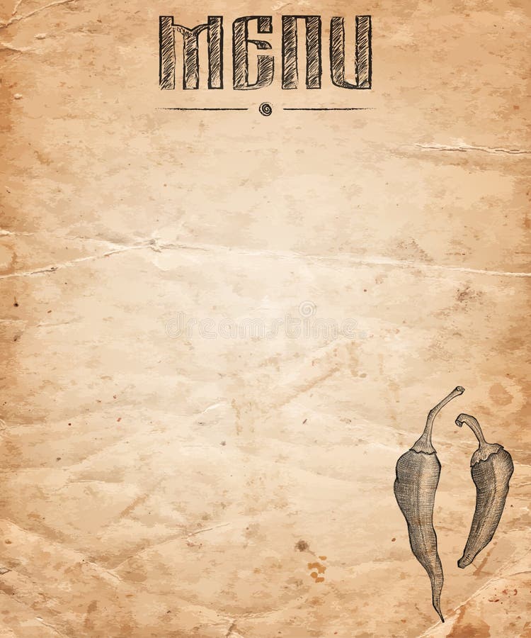 Menu of Restaurant on the Old Paper Background Stock Illustration ...