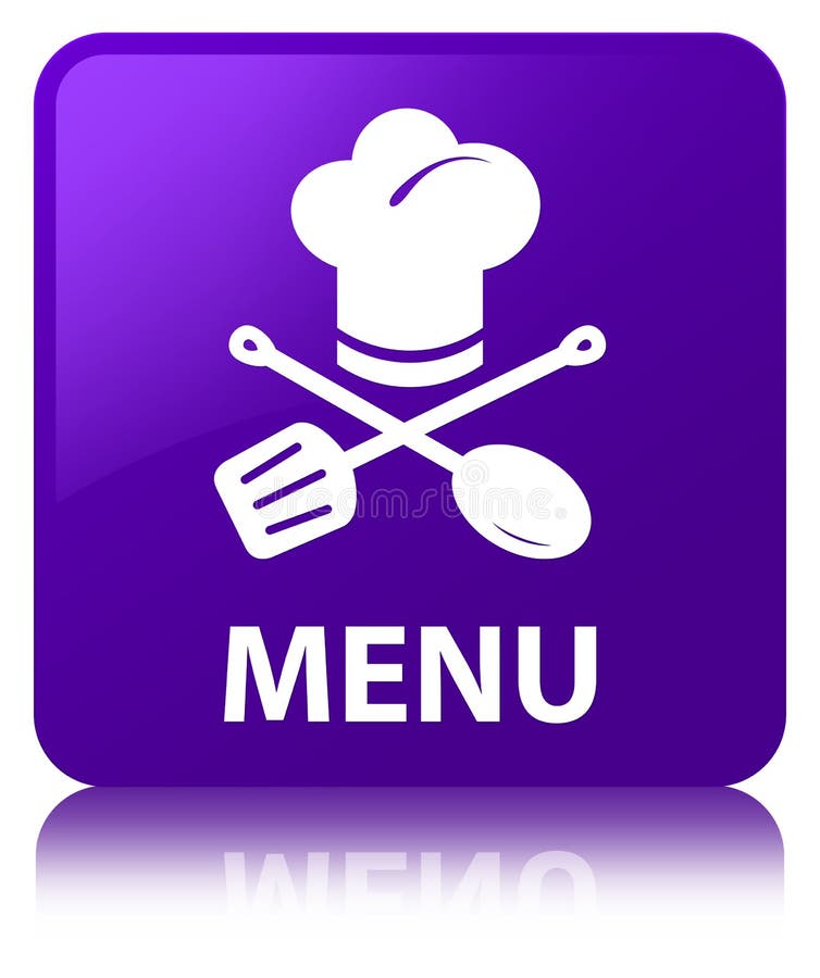 Menu (restaurant Icon) Purple Square Button Stock Illustration ...