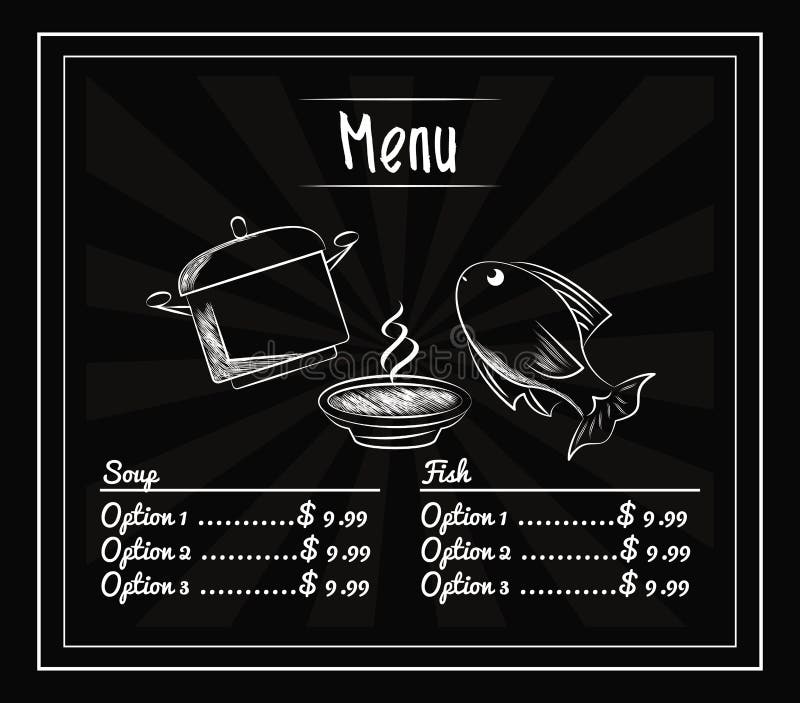 Menu restaurant items stock vector. Illustration of label - 132889333