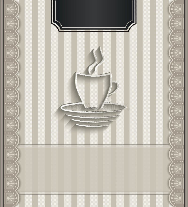 Menu Restaurant Lace Natural Paper 3D Coffee Stock Vector ...