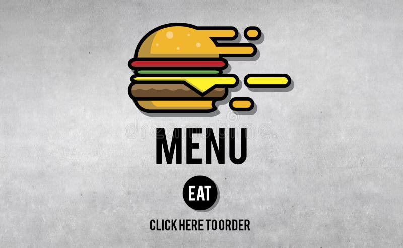 Menu Restaurant Order Now Online Burger Fast Food Concept Stock Image ...