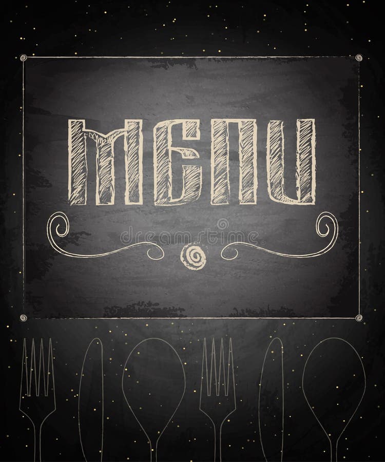 Menu of Restaurant on Scratch Grunge Texture Background Stock ...