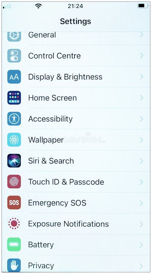 IPhone 7 Smartphone Showing the Social Media Icons Bundle, Lies on ...