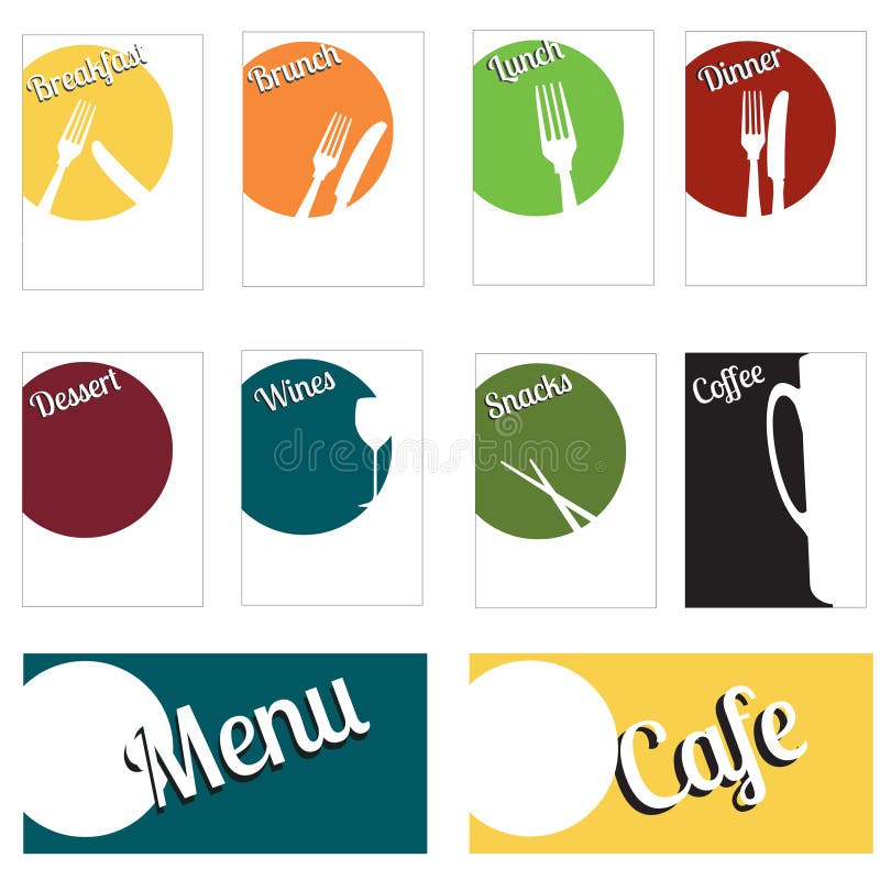 Menu set stock vector. Illustration of menu, design, food - 23014476