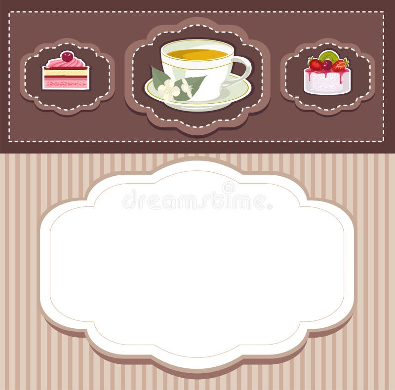Tea Menu Card stock vector. Illustration of decorative - 20460742