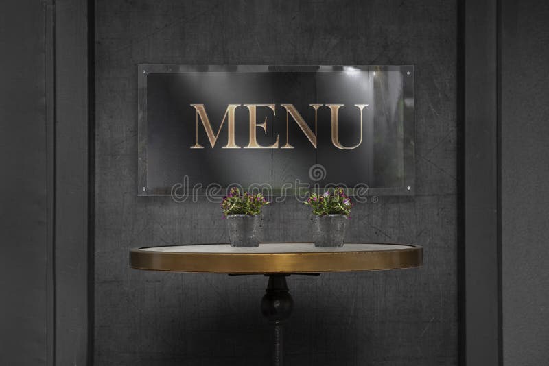 Kitchen sign board on wall stock photo. Image of announcement - 169769946