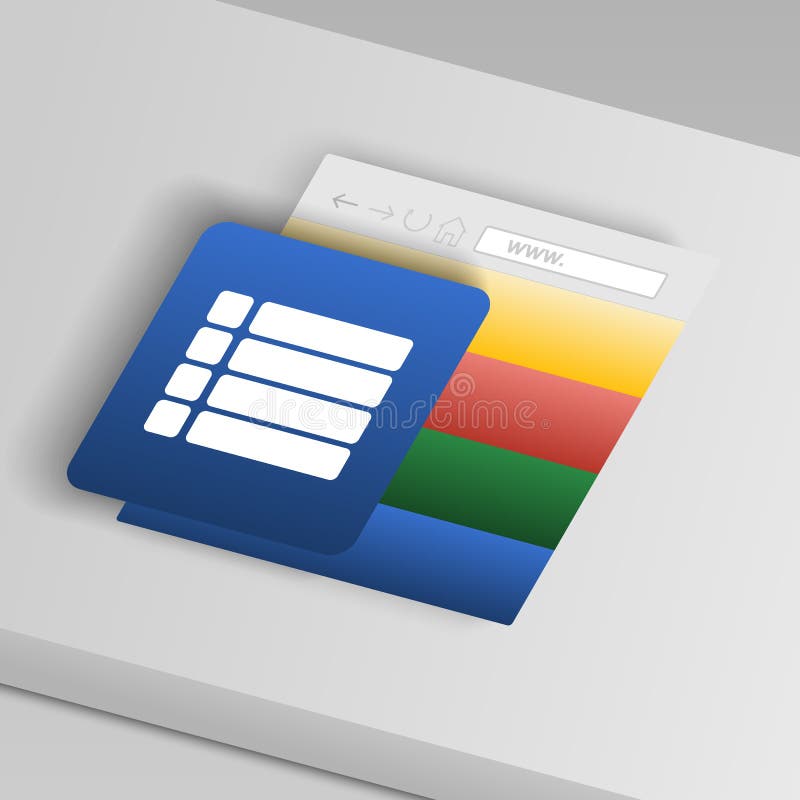 Menu Sign Icon. from Collection Button Icons Stock Illustration ...