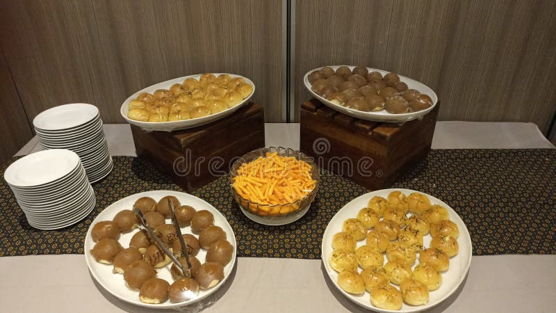 Menu Snack Coffee Break Time for Meeting Class Stock Photo - Image of ...