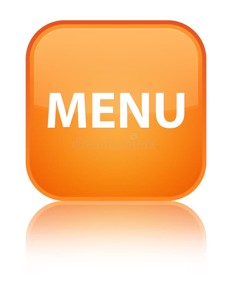 Menu Special Orange Square Button Stock Illustration - Illustration of ...