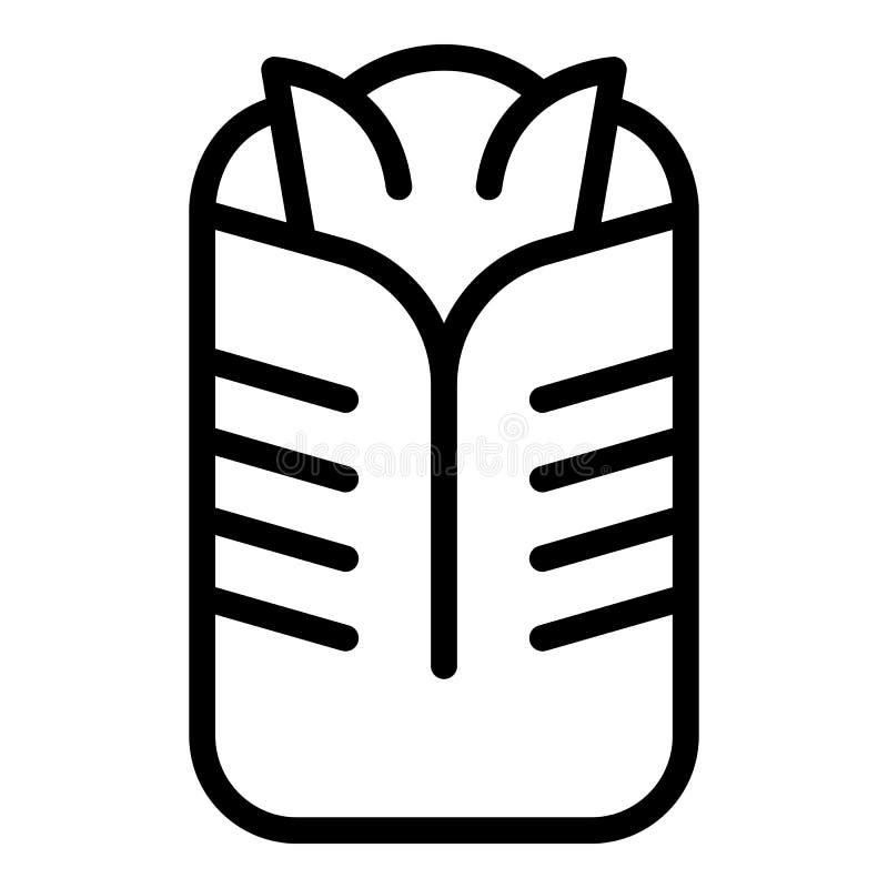 Menu Spring Roll Icon Outline Vector. Chinese Food Stock Vector ...