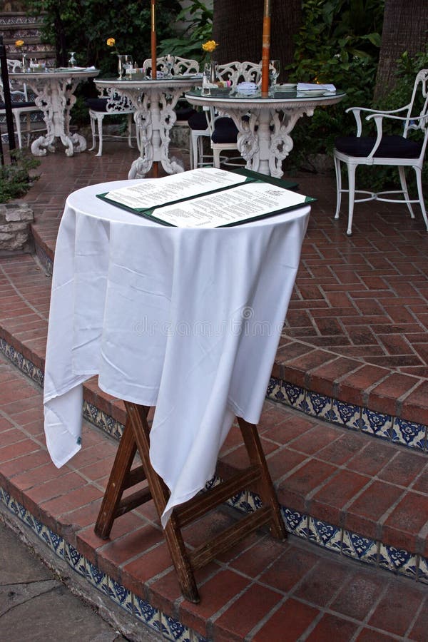 Menu stand stock photo. Image of lunch, diner, waiter, restaurant - 136382