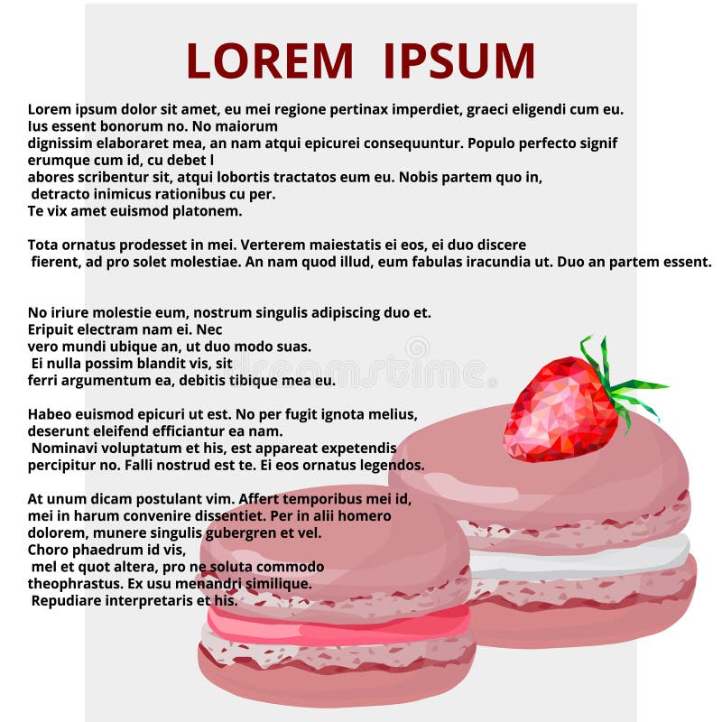 Macaroon menu set stock illustration. Illustration of french - 46880469