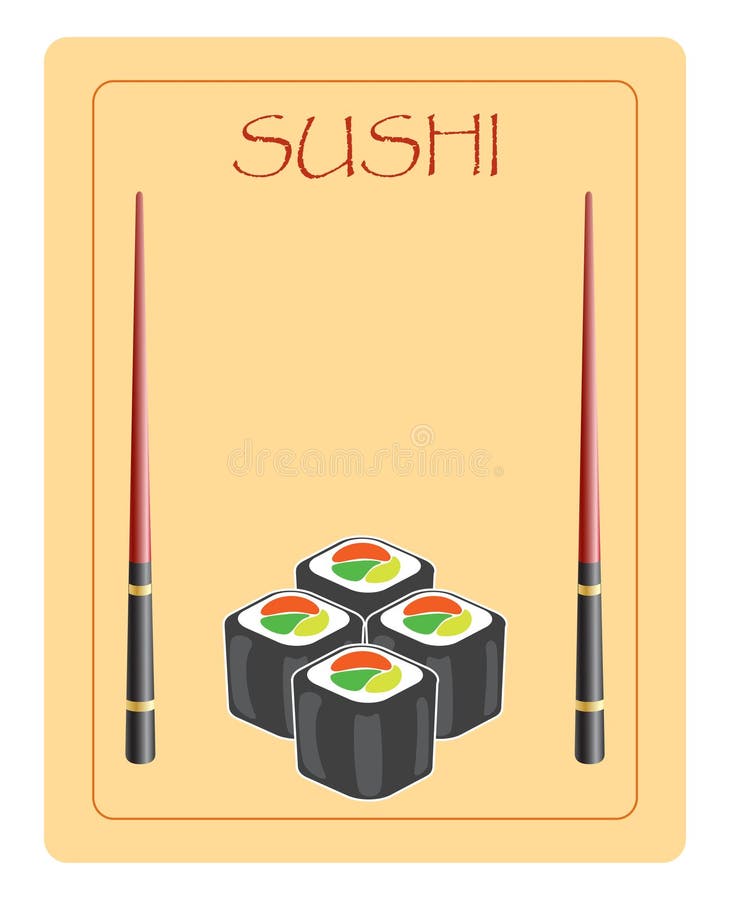 Vintage Sushi Bar Poster. Vector Illustration. Stock Vector ...