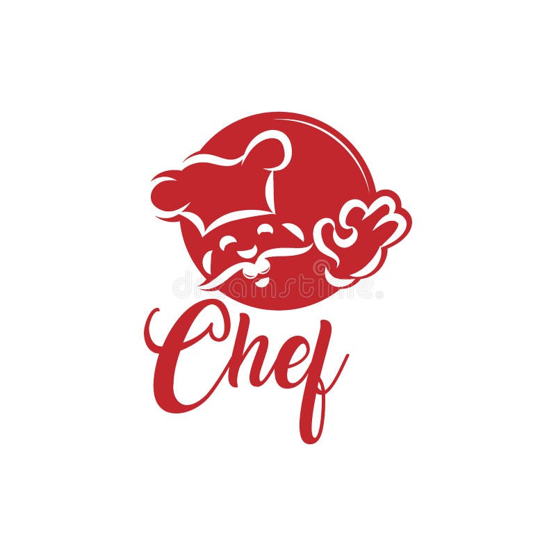 Chef Logo. Lettering Hand Lettering with a Cap Chef. Symbol Icon Logo ...