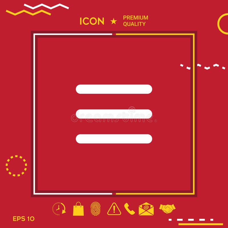 Menu symbol Icon stock vector. Illustration of mobile - 108001137