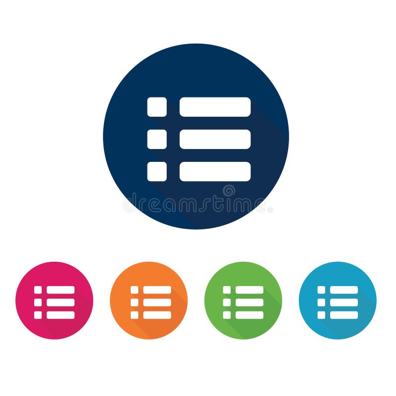 Menu Symbol.List Icon. Business Set. Stock Illustration - Illustration ...