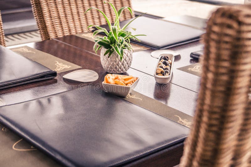 Menu on Table Restaurant stock image. Image of table - 92720481