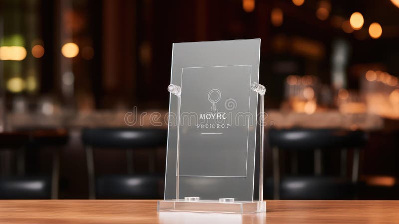 Menu table stand mockup stock illustration. Illustration of generated ...