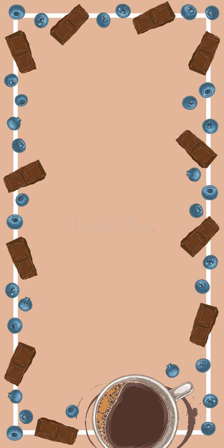 Rectangle Menu Template with Fruits Stock Vector - Illustration of ...