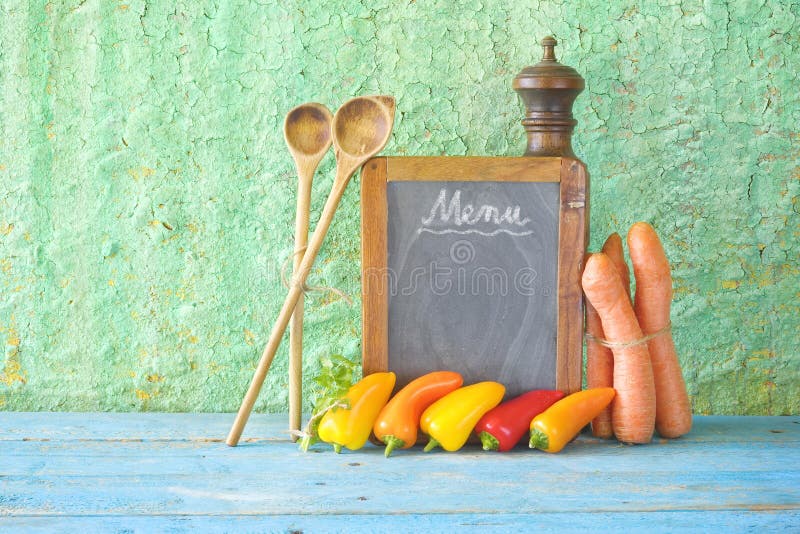 Menu Template,food Ingredients Stock Photo - Image of recipe, parsley ...