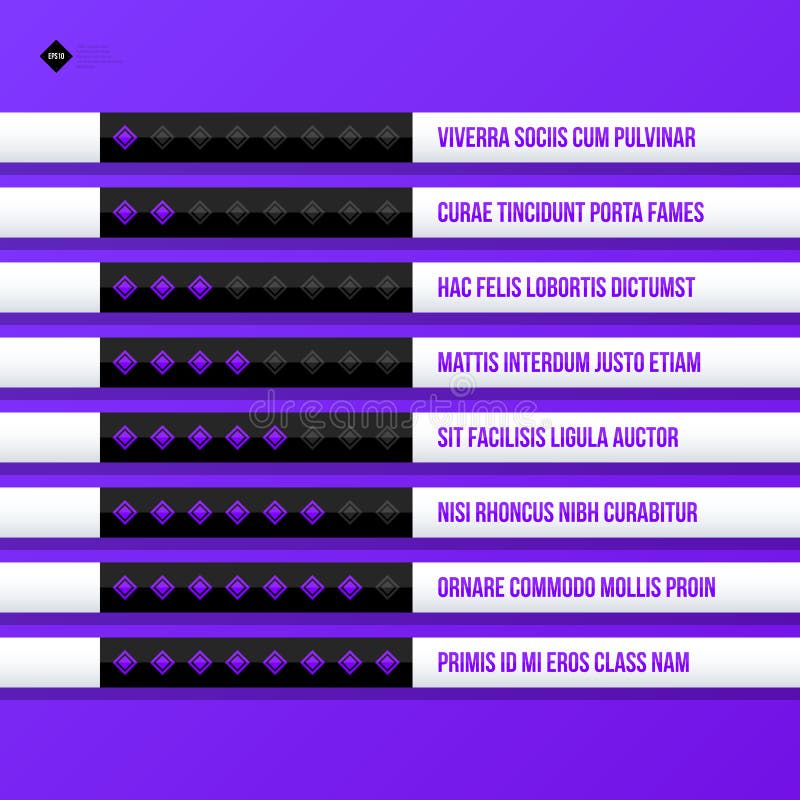 Menu Template with Horizontal Options/banners. EPS10 Vector Stock ...