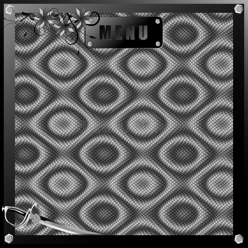 Menu Template in Jeans Style Stock Vector - Illustration of spoon ...