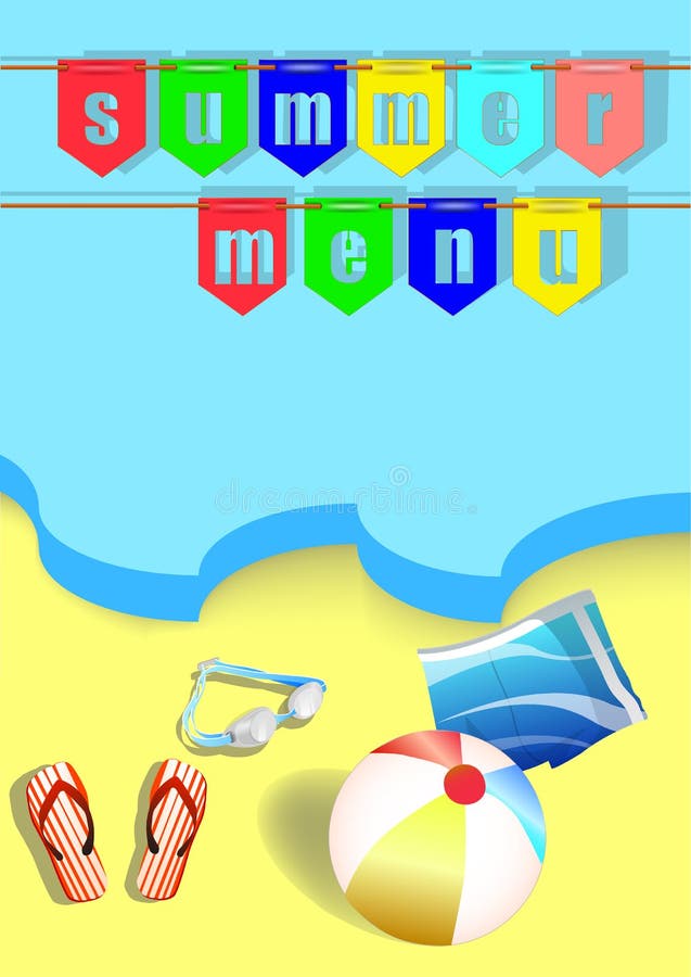 Menu Template in Jeans Style Stock Vector - Illustration of style ...