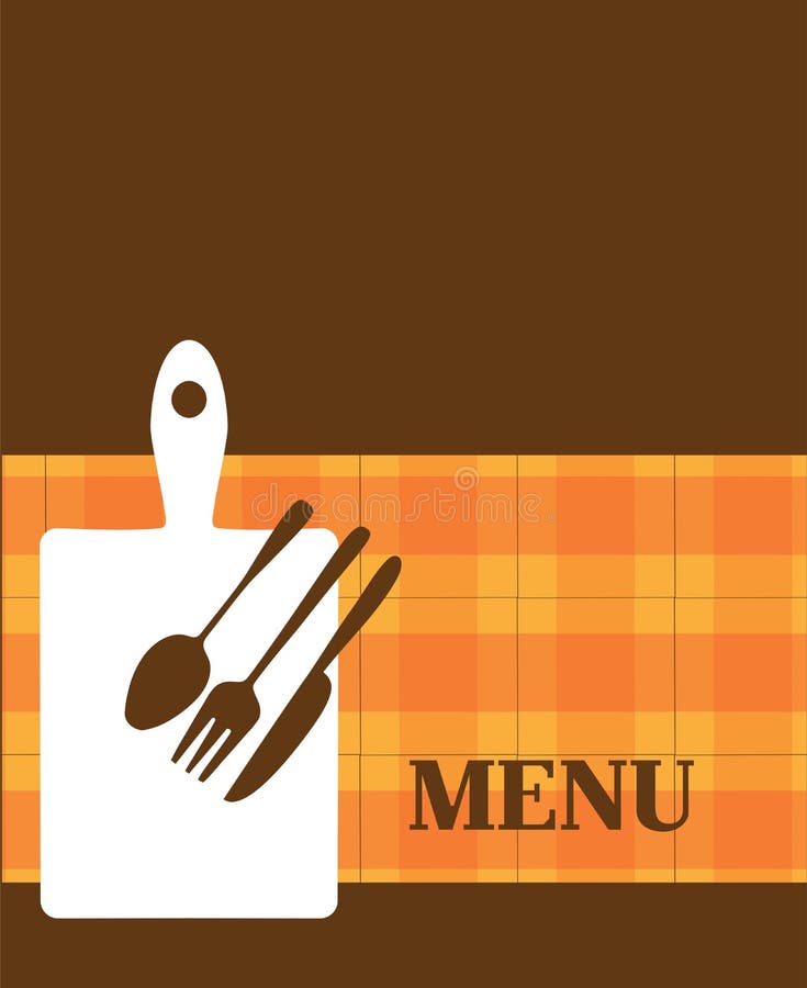 Menu Template with Kitchen Elements Stock Vector - Illustration of ...