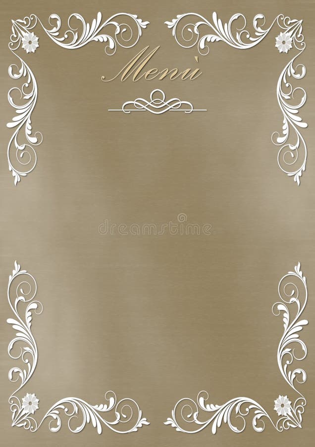 Menu Template for Personalization for Food and Drinks Stock Vector ...