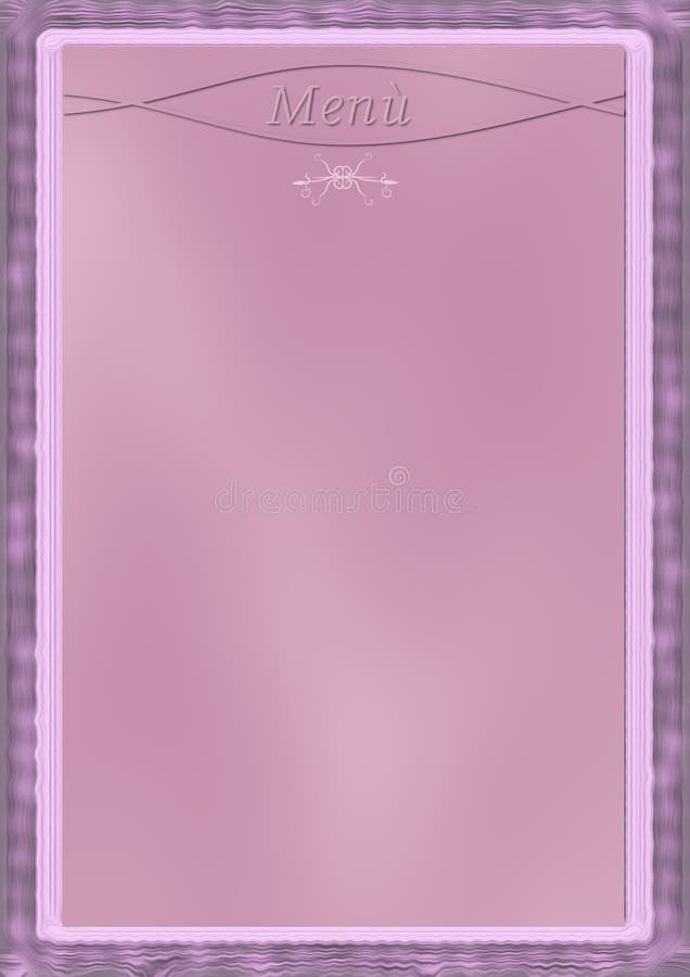 Menu Template for Personalization for Food and Drinks Stock Vector ...