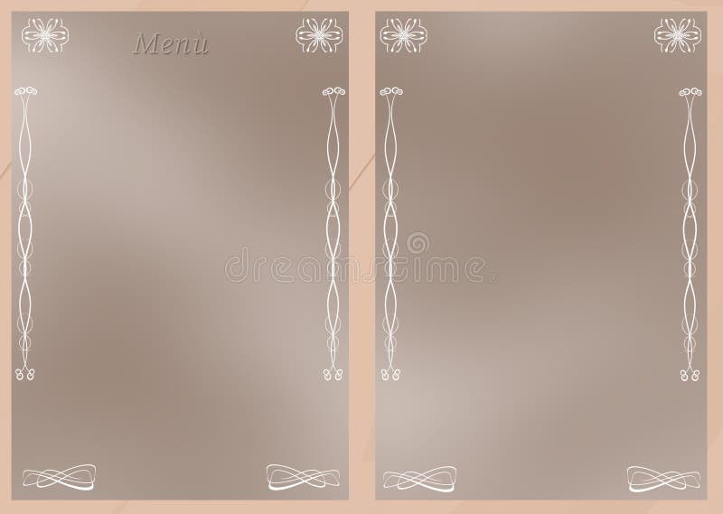 Menu Template for Personalization for Food and Drinks Stock Vector ...