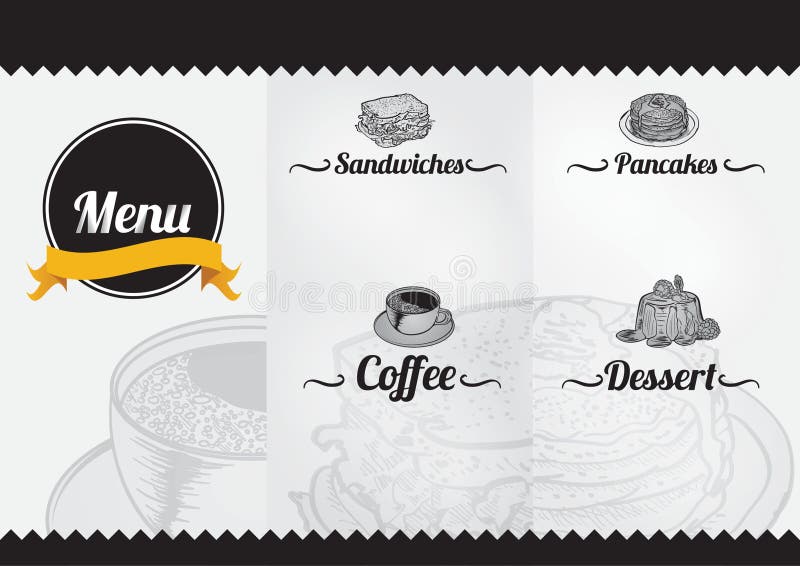 Menu Template. Vector Illustration Decorative Design Stock Vector ...