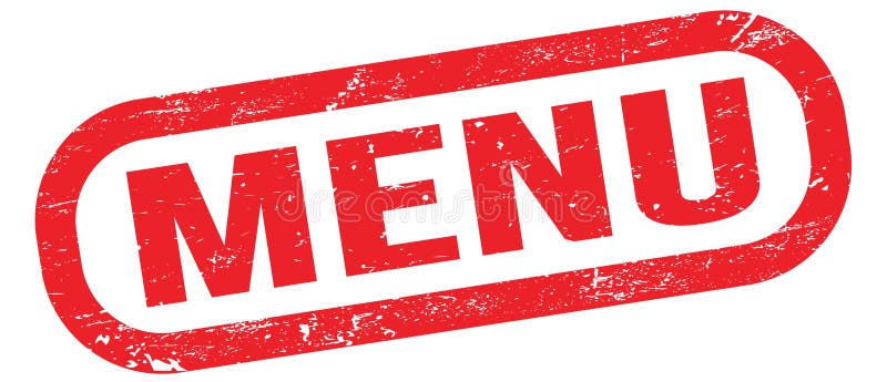 MENU, Text on Red Rectangle Stamp Sign Stock Illustration ...