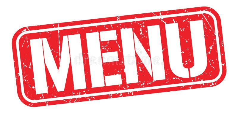 MENU of the DAY Text on Blue Round Stamp Sign Stock Illustration ...