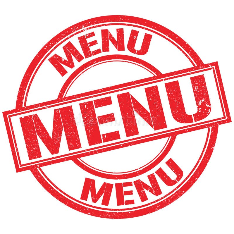 MENU of the DAY Text on Blue Round Stamp Sign Stock Illustration ...