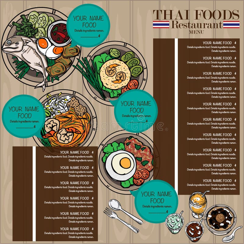 Thai Restaurant Menu Template Stock Illustrations – 476 Thai Restaurant ...
