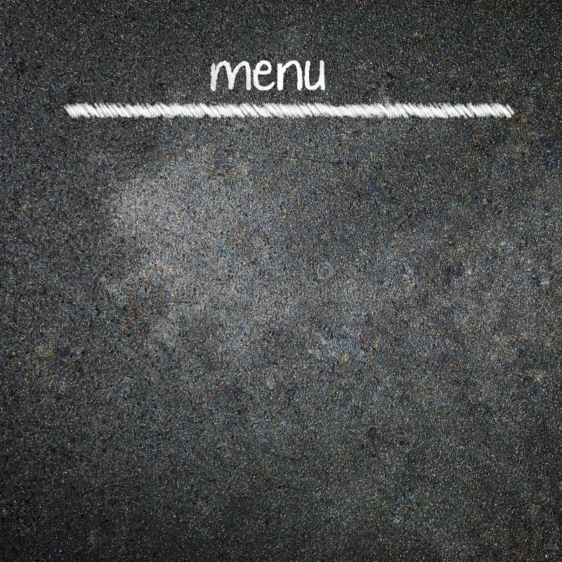 Menu Title Written with Chalk on Blackboard Stock Image - Image of diet ...