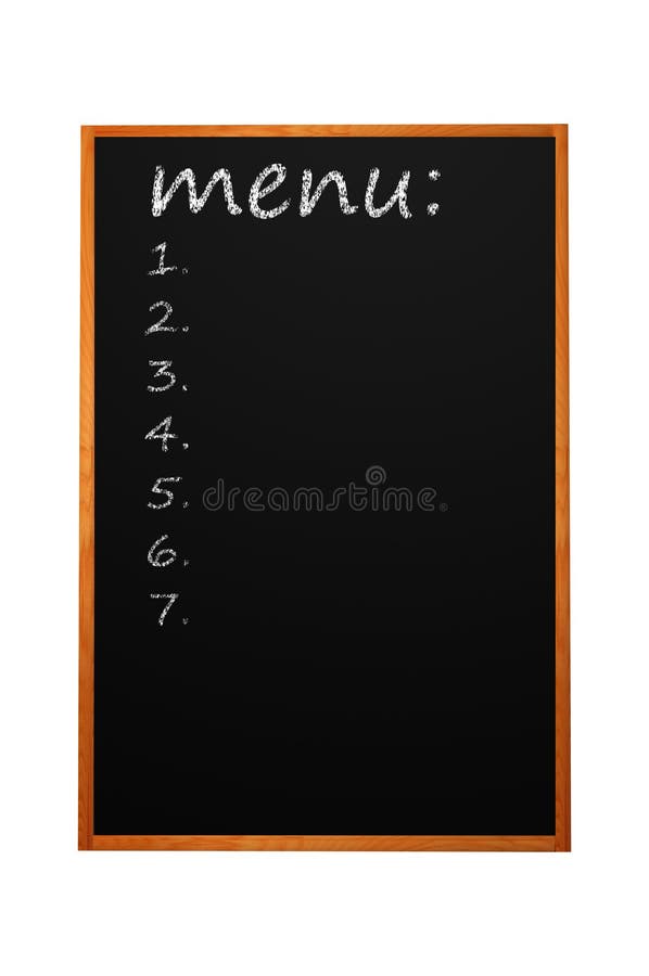 Menu Title Written with Chalk Stock Image - Image of chalk, list: 39209439