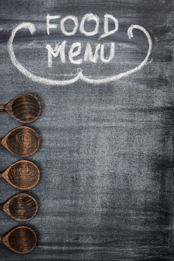 Menu Title Written with Chalk Stock Image - Image of list, chalk: 108520883