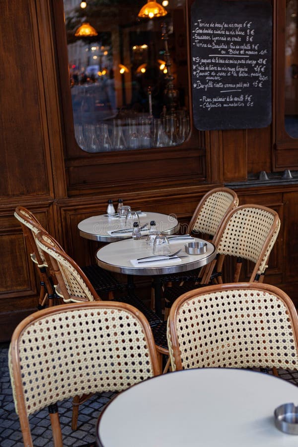Menu of a Typical Parisian Bistro Stock Image - Image of paris, knife ...