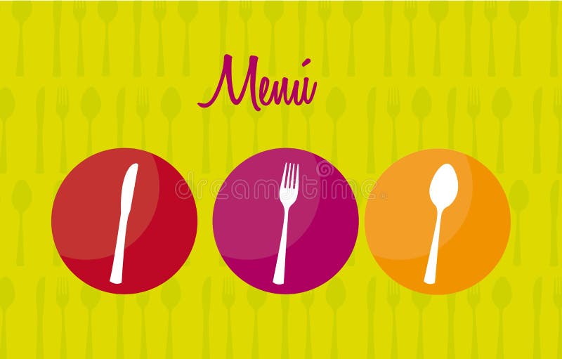 Menu vector stock vector. Illustration of diner, silhouette - 23815006